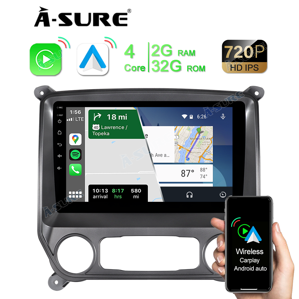 ASURE Android 11 2GB RAM 32GB ROM Wireless Carplay Android Auto Stereo