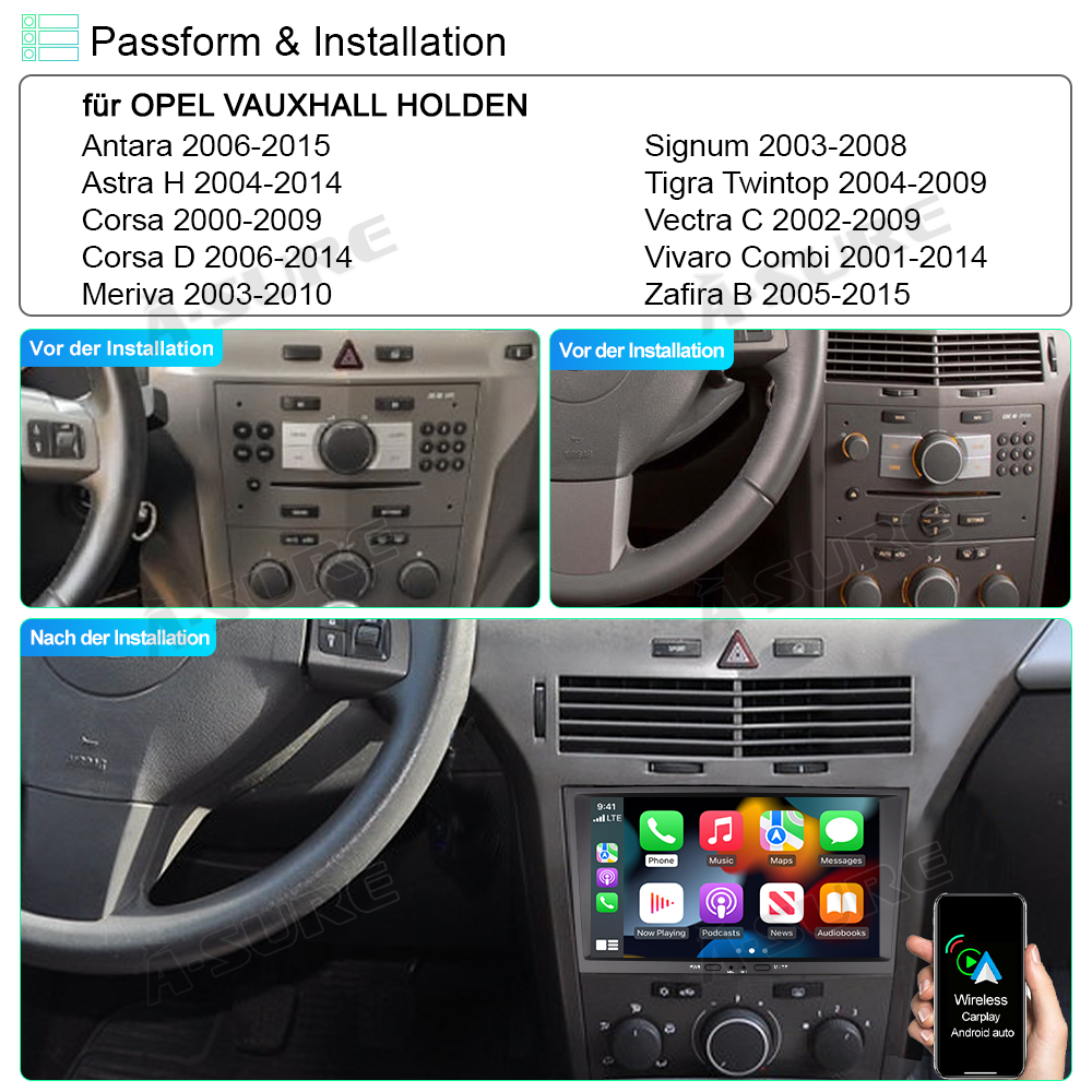 7" Android 9.0 GPS Navi Car Radio for Opel Corsa Astra Vectra Zafira